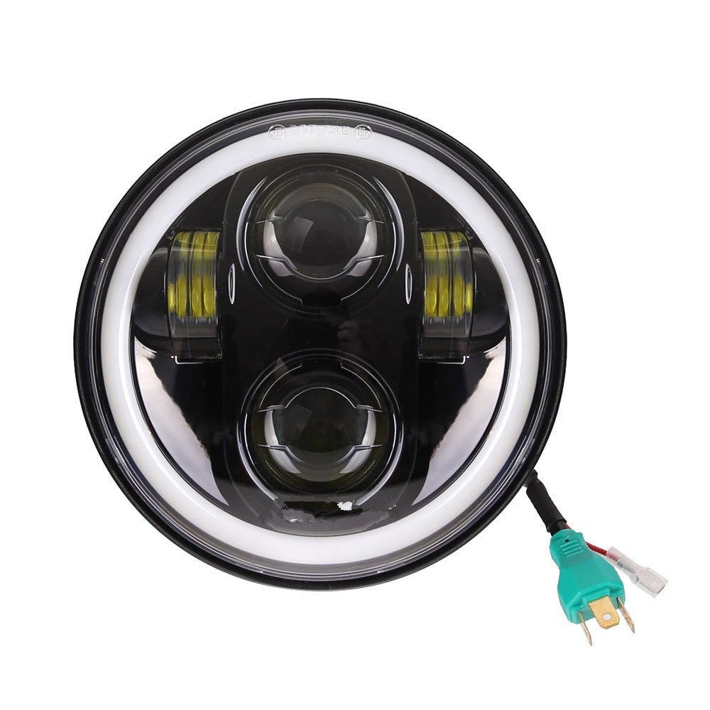 Farol Polegadas Harley Led Face Preta China