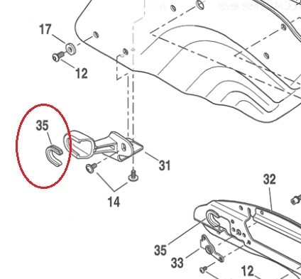 Bucha Docking Encaixe Suporte Mala Lateral Harley Dyna Switchback 90200576