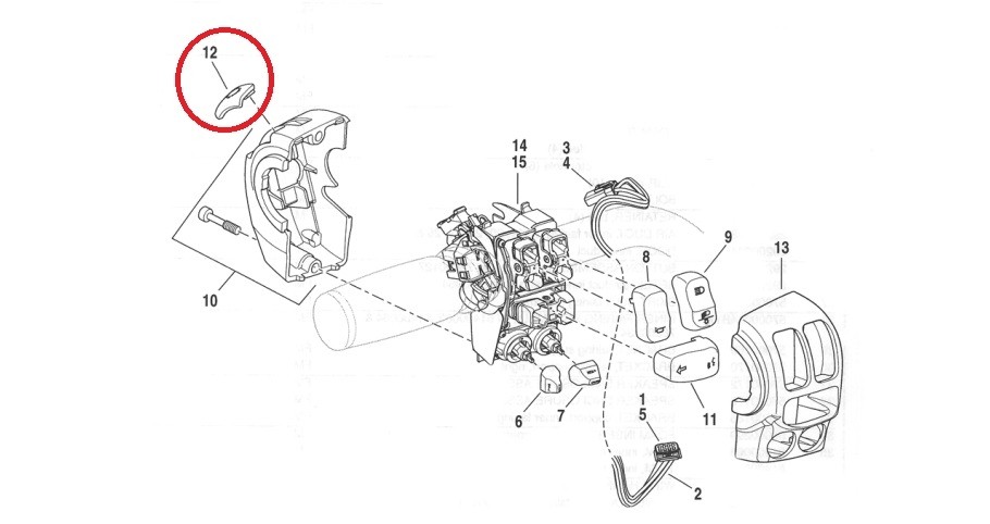 Capa Botao Trigger Flasher Pisca Farol Harley Police 2014-2020 71500094 ...