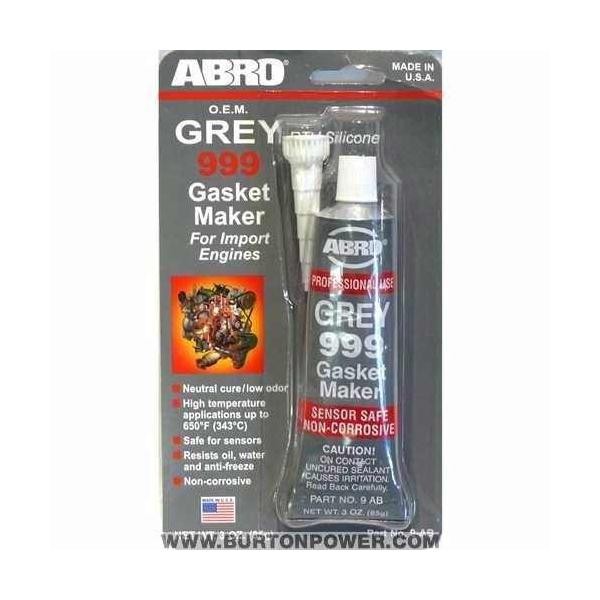 Rtv Silicone Abro Grey 999 Cinza Alta Temperatura 343°c 85g