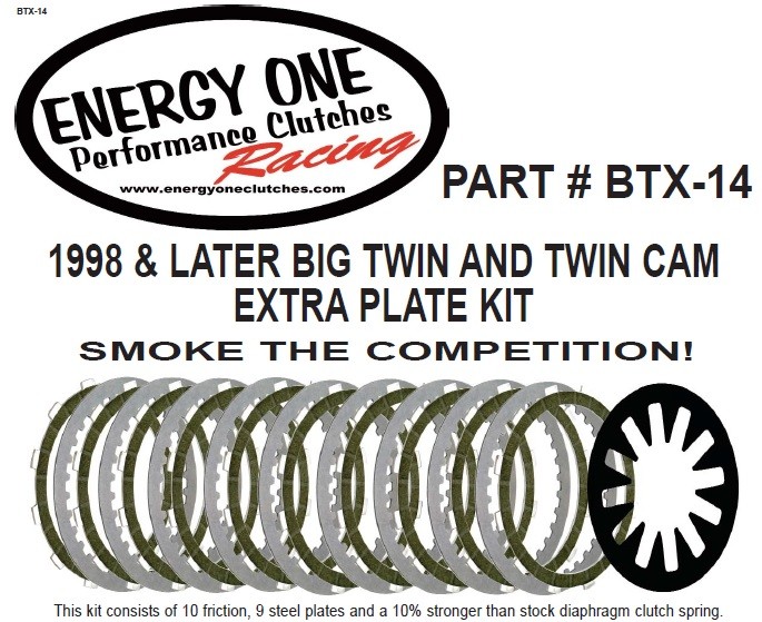 Kit Embreagem Harley Twin Cam 99-17 37932-98 37913-98 BTX14 Equivalente ...