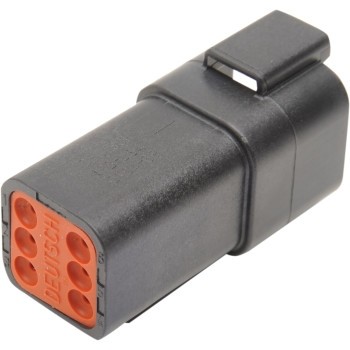 Receptaculo Conector Eletrico Preto 06 Pinos Deutsch DT Selado DR-6B ...